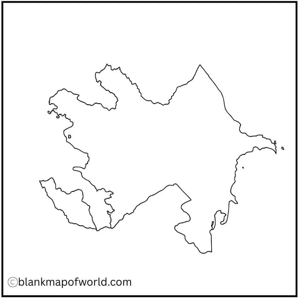 Blank Map of Azerbaijan | Outline for Education